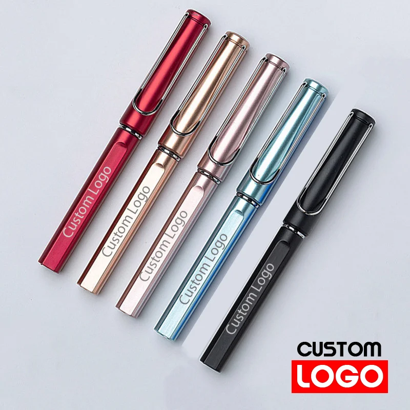 Plastic Neutral Pen Custom Logo Gift Multi -color Imitation Metal Sign ...