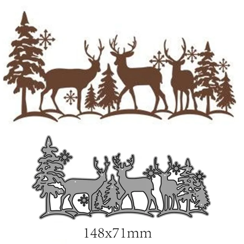 Winter Scenes Deer Stencil