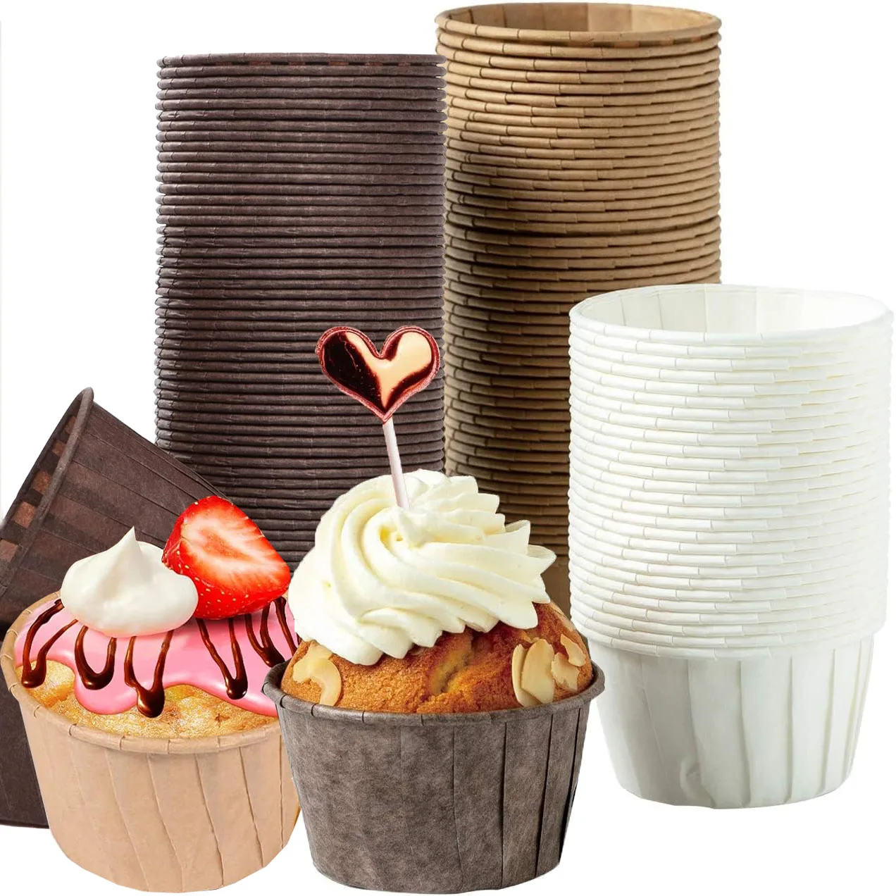 50pcs-Muffin-Cupcake-Baking-Paper-Cups-Mould-Cases-for-Cake-Dessert-Non ...