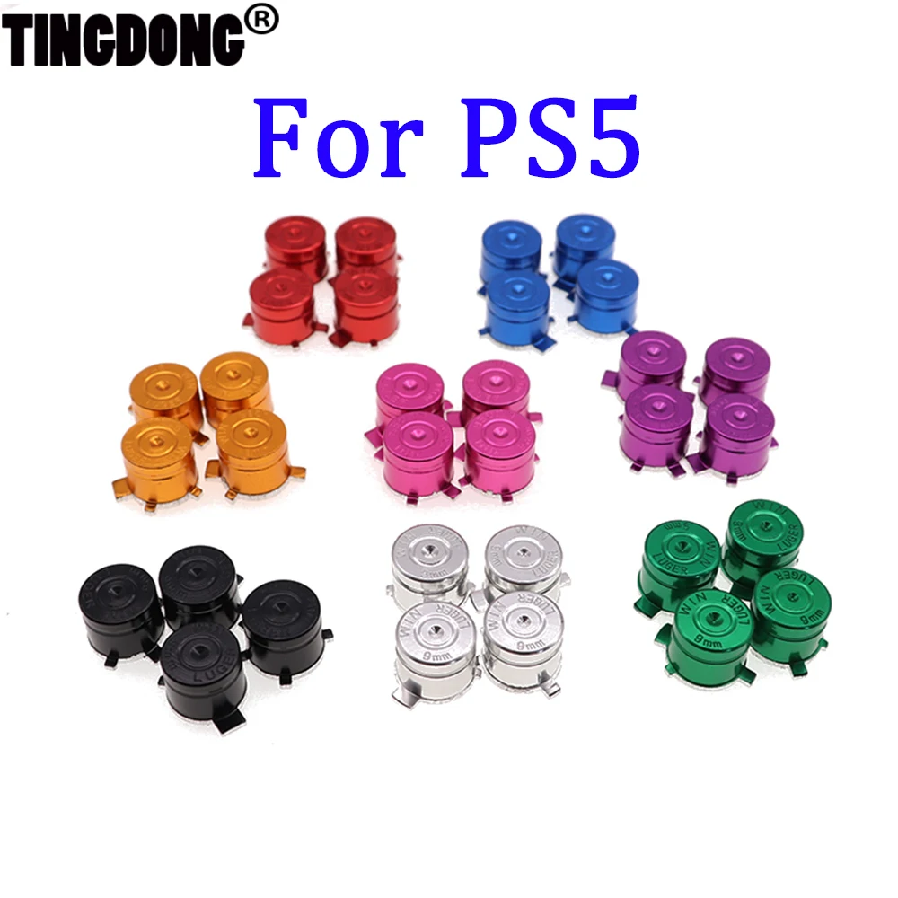 1Set ABXY Bullet Buttons For PS5 Gamepad Controller Aluminum Analog ...