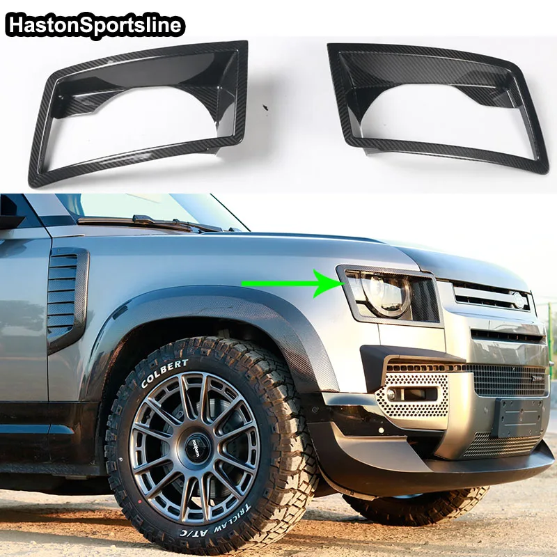 Carbon-Fiber-Front-Lamp-Light-Eyelid-Eyebrows-Decoration-Headlight ...