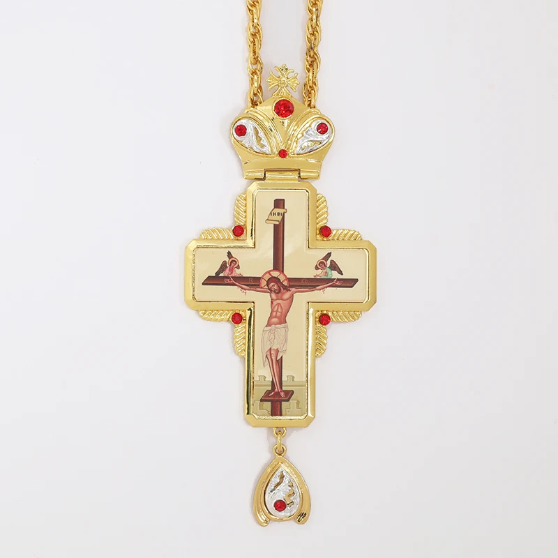 New-Religious-Icon-Cross-Gold-Pectoral-Orthodox-Design-Byzantine-priest ...