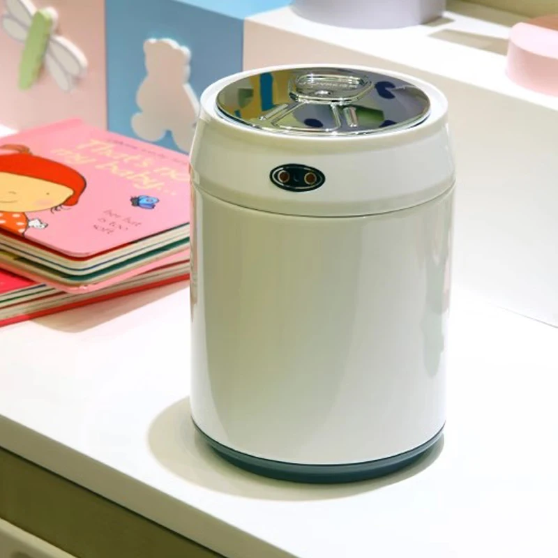 Sensor-Dustbin-Desk-Automatic-Garbage-Smart-Trash-Can-Stainless-Steel ...