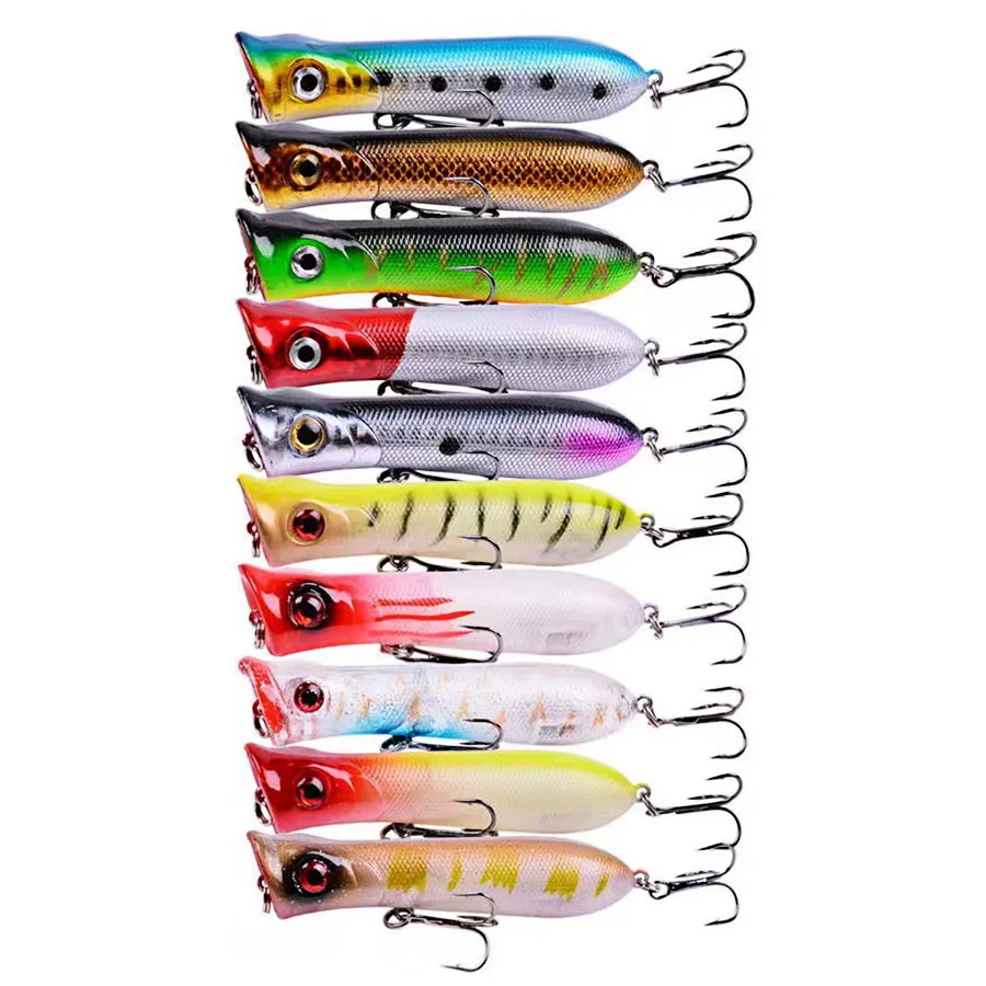 10-adet-Topwater-Popper-Pike-Baits-bal-k-l-k-Lures-Set-Pike-i-in ...