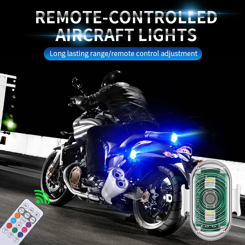 Motorcycle RGB LED Strobe Lights With Controller LED Flash Position ...