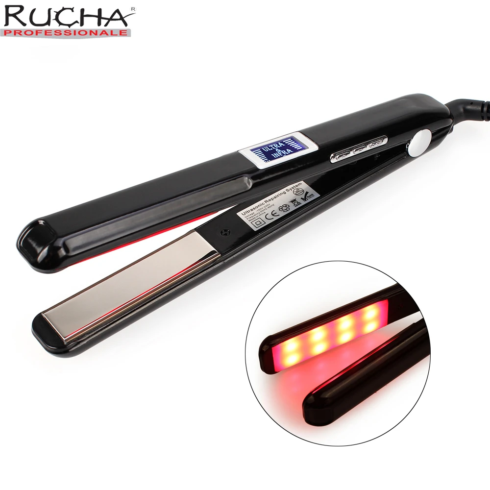 Hair Flat Irons Ultrasonic Infrared Cold Hair Care Iron Keratin ...