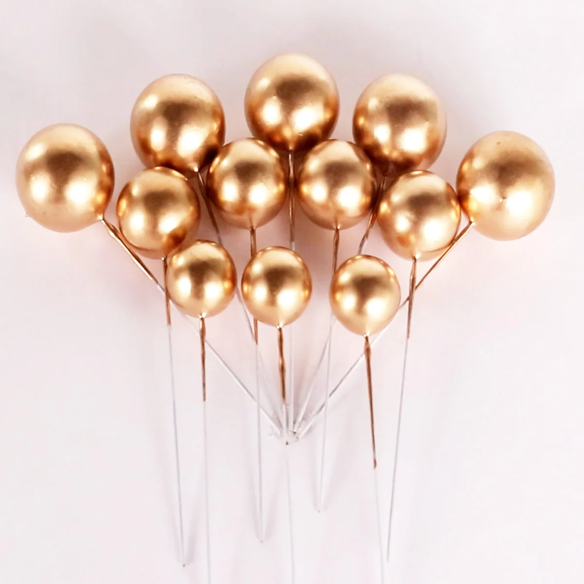 20pcs-2-3-5cm-Gold-Ball-Cake-Topper-DIY-Cake-Decoration-For-Wedding ...