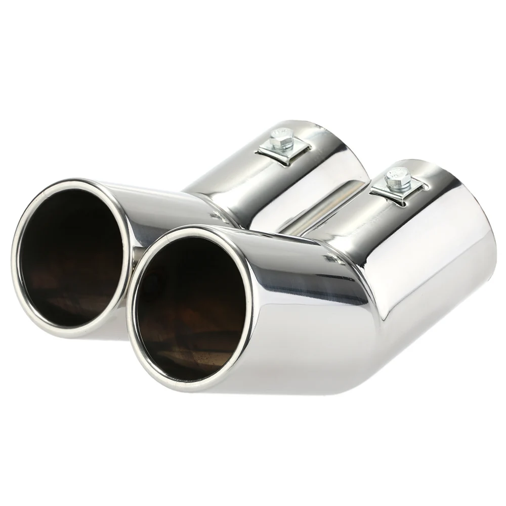 Dual-Pipes-Stainless-Steel-Exhaust-Tail-Pipes-Muffler-Tips-for-VW-Golf ...
