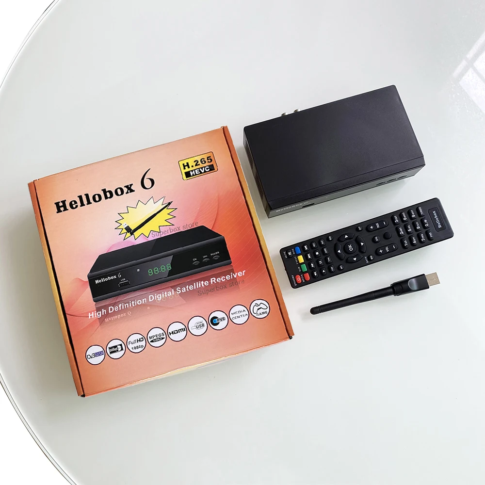 New-Hellobox-6-Satellite-Receiver-Support-H-265-HEVC-T2MI-USB-WiFi-Auto ...