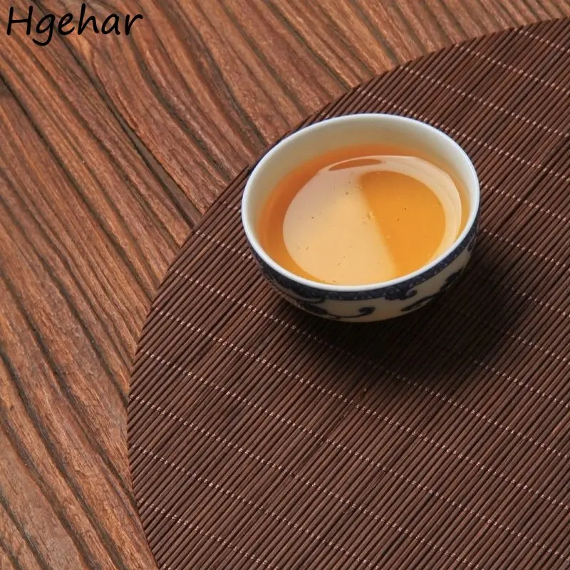 Round-Bamboo-Tea-Mats-Anti-scalding-Non-slip-Placemats-Heat-Insulation ...