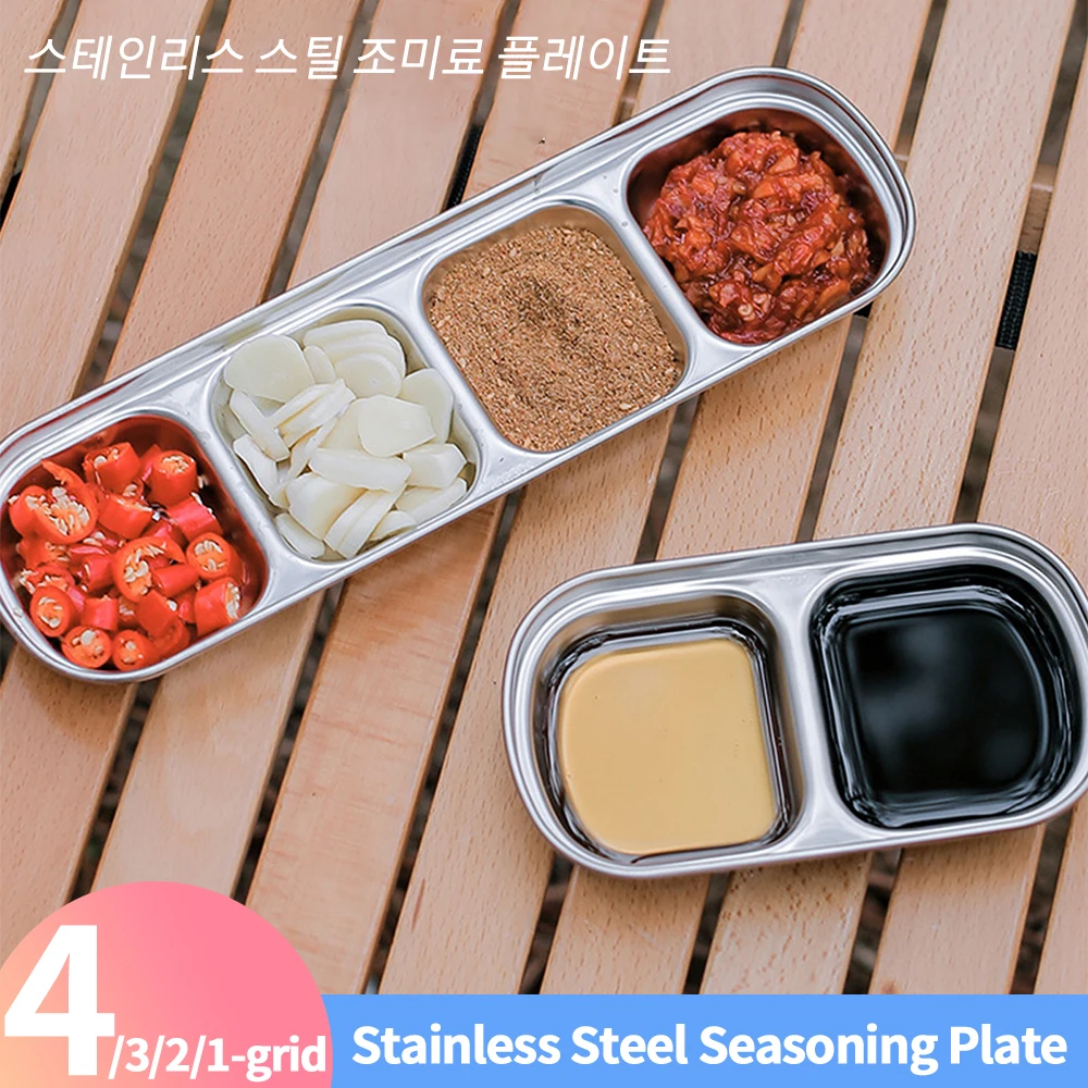 1-2-3-4-Grid-Seasoning-Dish-304-Stainless-Steel-Compartment-Divided ...