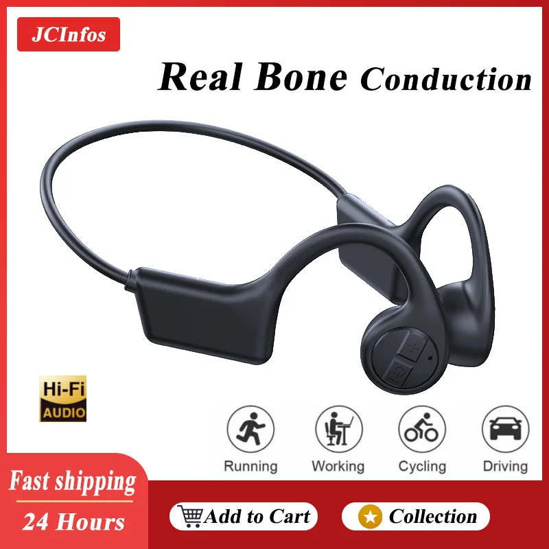 Bone Conduction Headphones with Noise Reduction Tech Waterproof ...