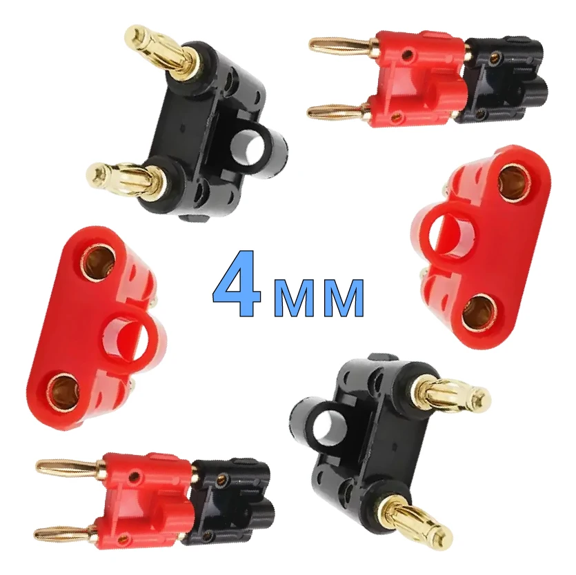 Conector Banana doble de 4mm, conector apilable de doble fila para ...