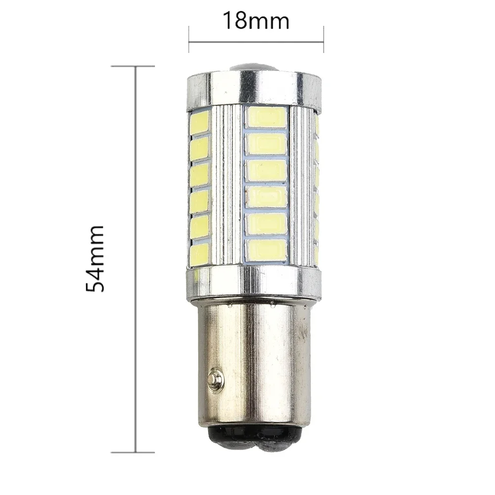 2Pcs-1157-P21-5W-380-BAY15D-Car-Stop-Tail-Brake-Tail-White-LED-Bulbs ...