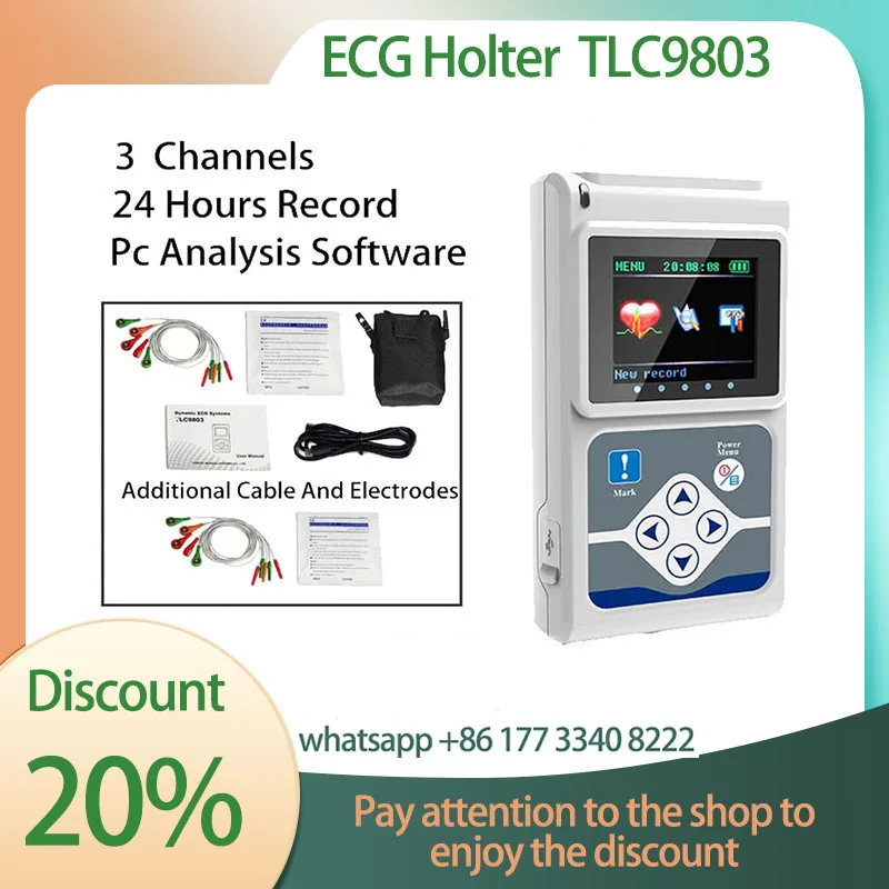 Genuine-CONTEC-TLC-9803-3-Channels-ECG-Holter-EKG-Holter-Dynamic-ECG ...