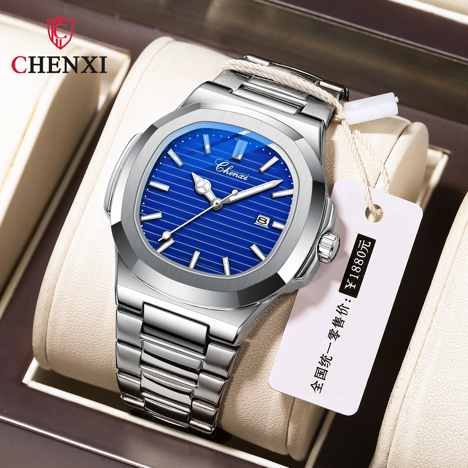 Men's Stainless Steel Watches | Fashion Quartz Wristwatches | Wristwatch Case | Chenxi - Quartz ...