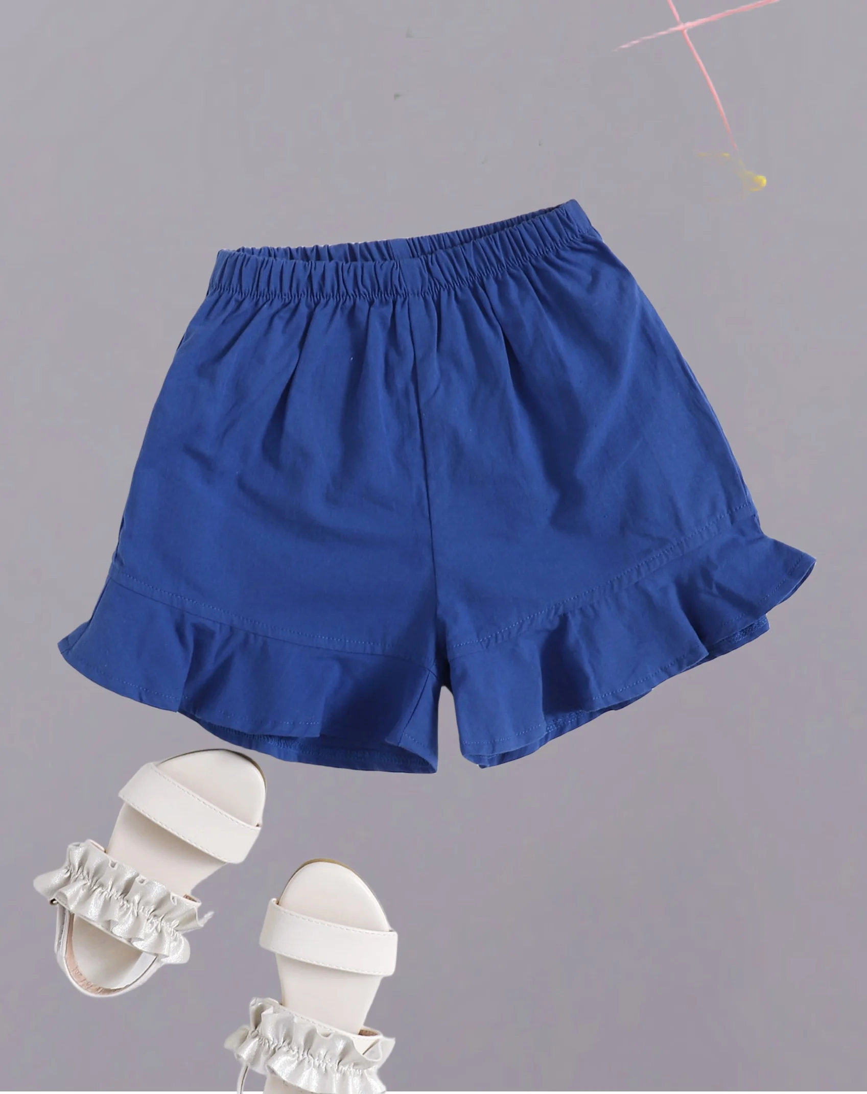 Super cute cute summer girls ruffled hem three-point shorts holiday ...