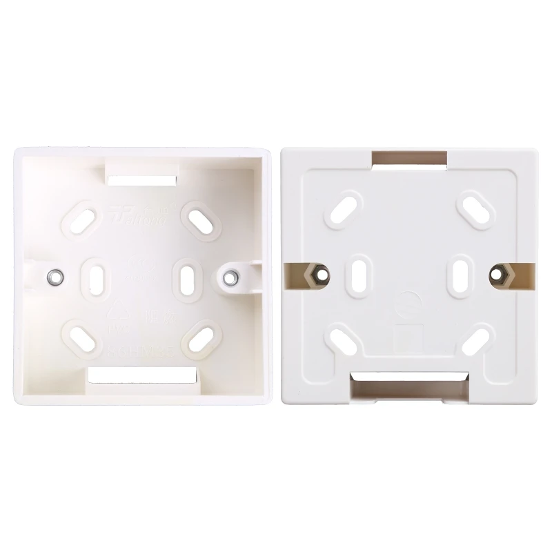 86X86 PVC Junction Box Wall Mount Cassette For Switch Socket Base|Dark ...