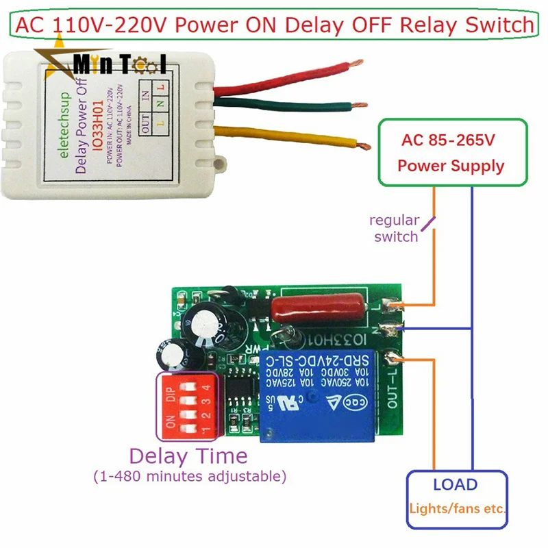 AC-110V-220V-1-480Min-Timer-Adjustable-Disconnect-Delay-Controller ...