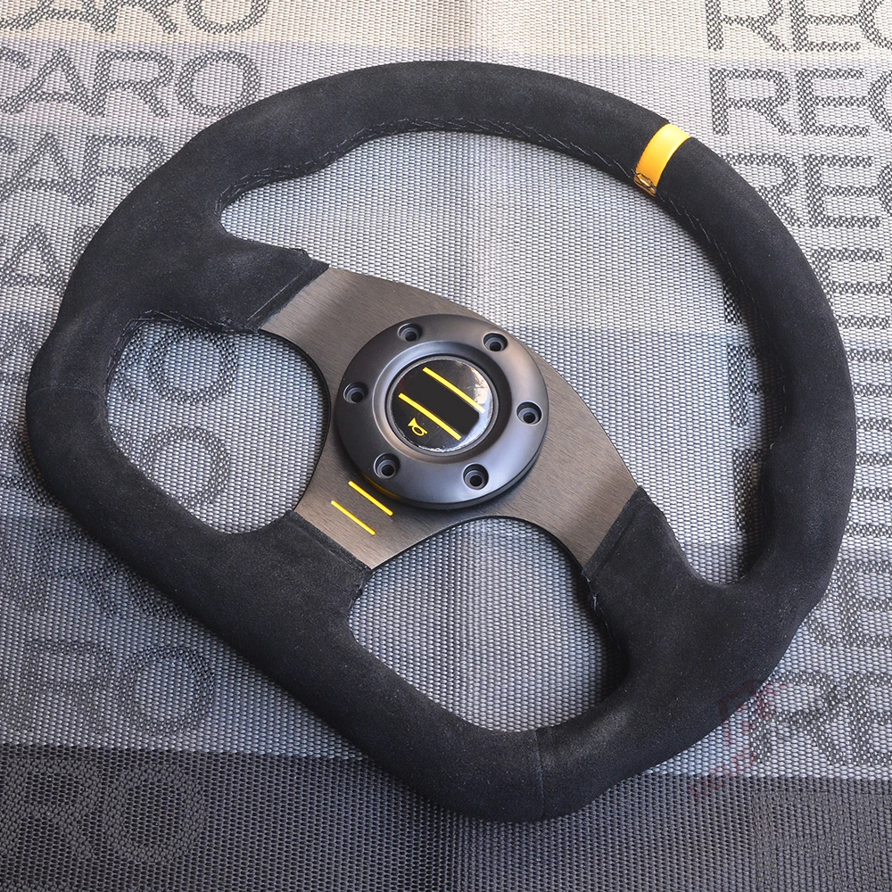 Universal-D-Shape-Suede-Leather-Flat-Car-Racing-Drift-Rally-Race-Sport ...