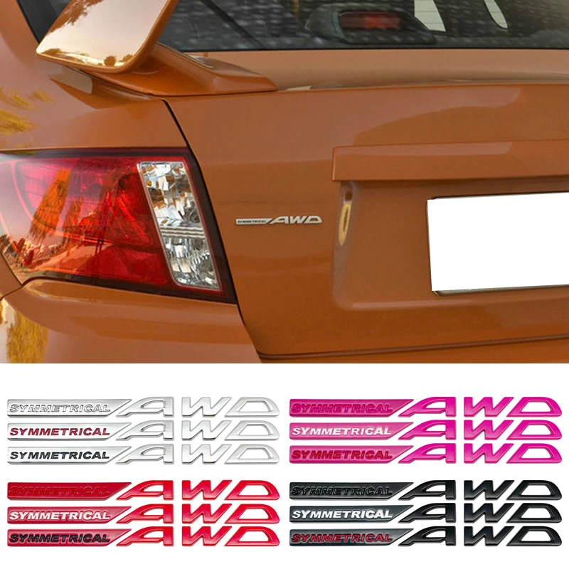 Metal Emblem For Subaru Symmetrical Awd Logo Wrx Forester Xv Outback ...