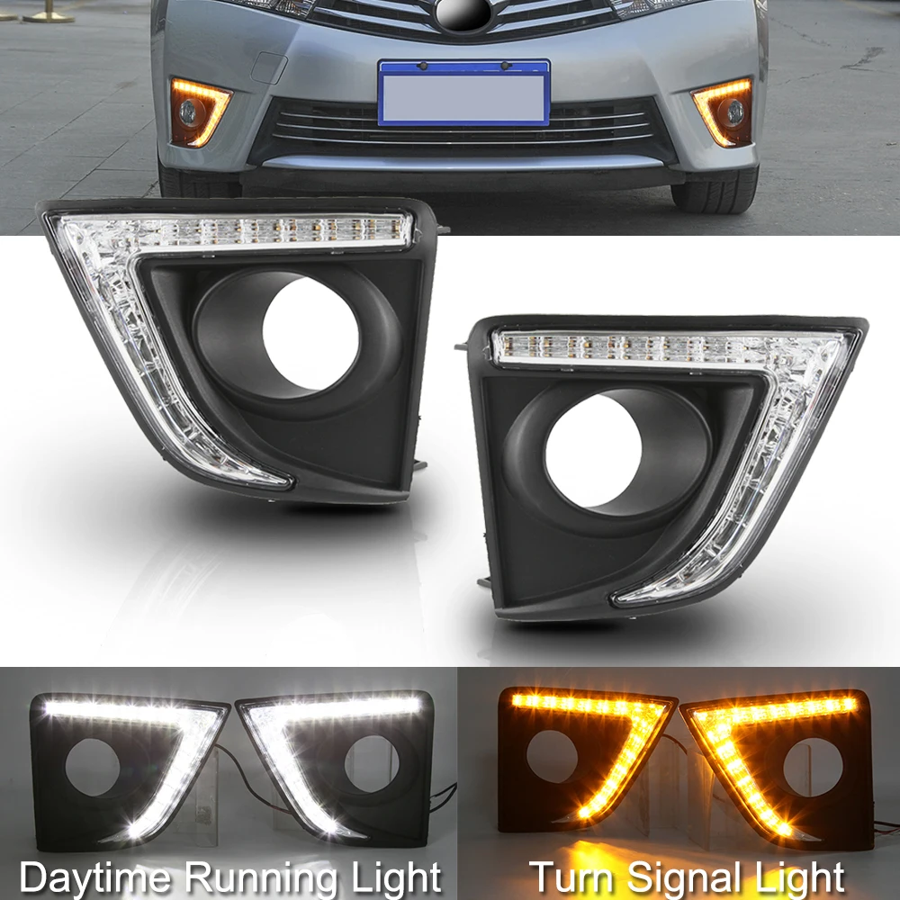 For-Toyota-Corolla-Altis-2014-2015-2016-Fog-Lights-Lamp-LED-DRL-Daytime ...
