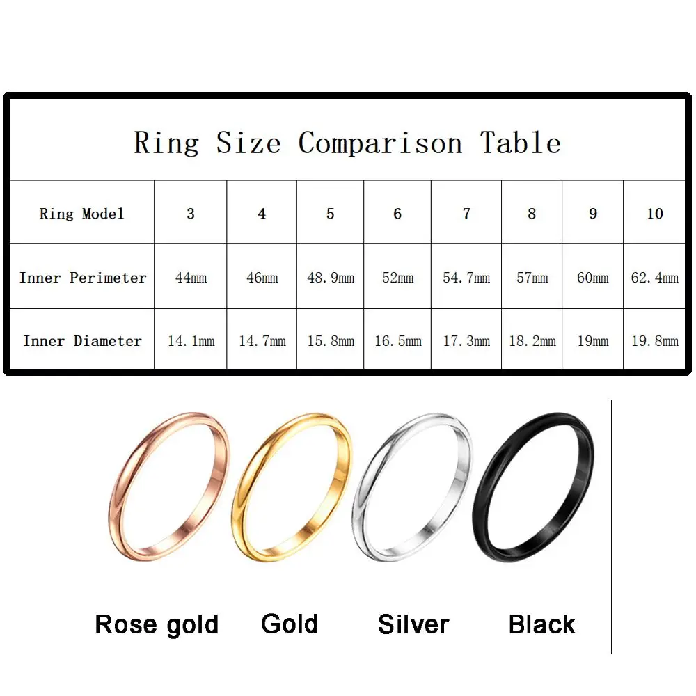 2mm einfacher Silber Gold dunner stapelbarer Ring Edelstahl Finger knochel ring fur Frauen Madchen GroBe us 3 4 5 6 7 8 9 10 AliExpress