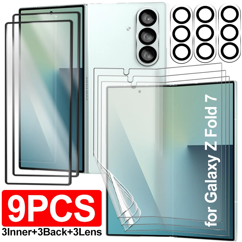 for Samsung Galaxy Z Fold 7 Inner Hydrogel Film with Tempered Glass ...