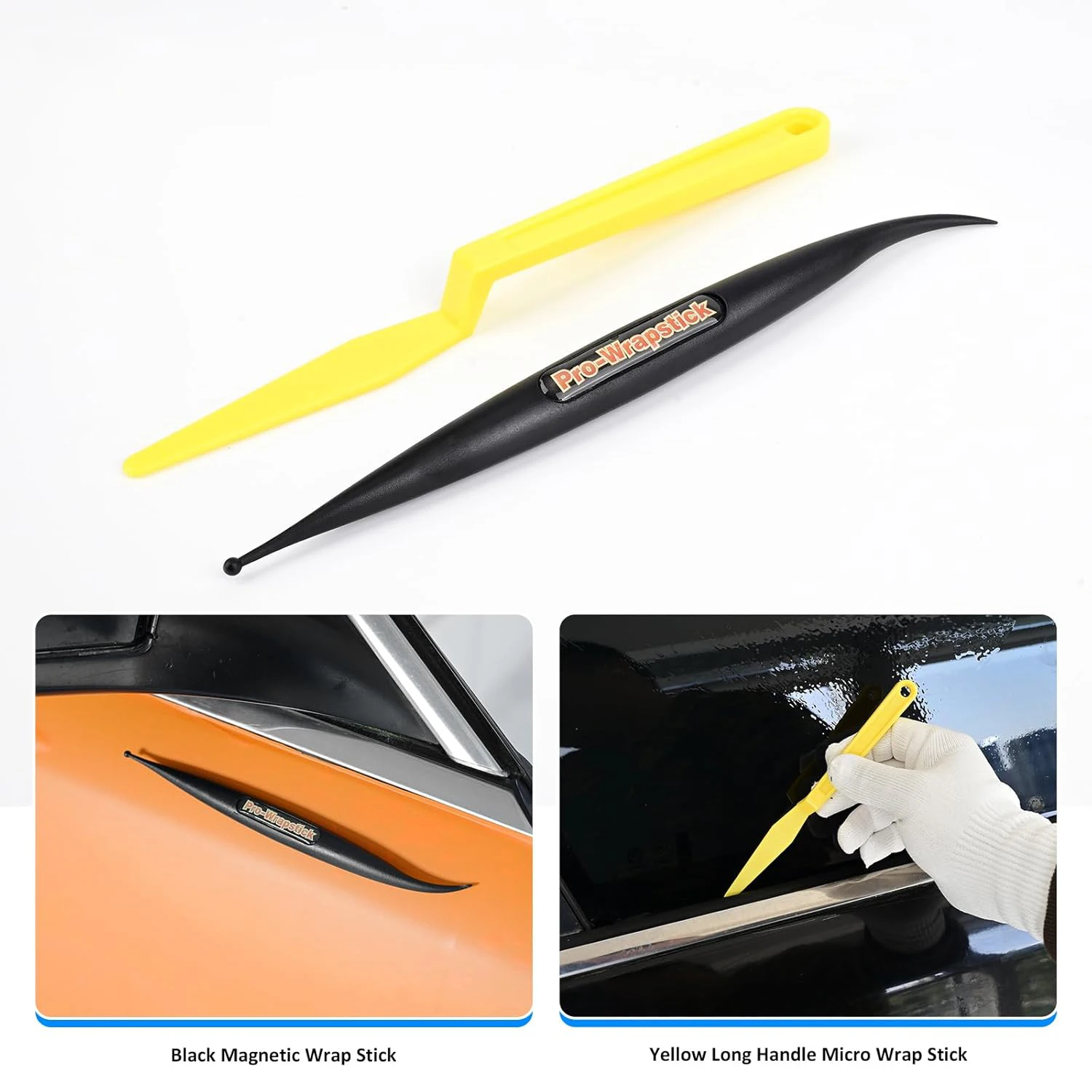 FOSHIO Micro Wrap Stick Shank Gasket Squeegee For Car Vinyl Film Edge ...