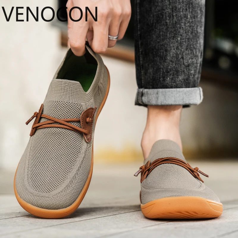 VENOCON Knit Minimalist Wide ToeBox Feet Two Eyelets Barefoot Athletic ...