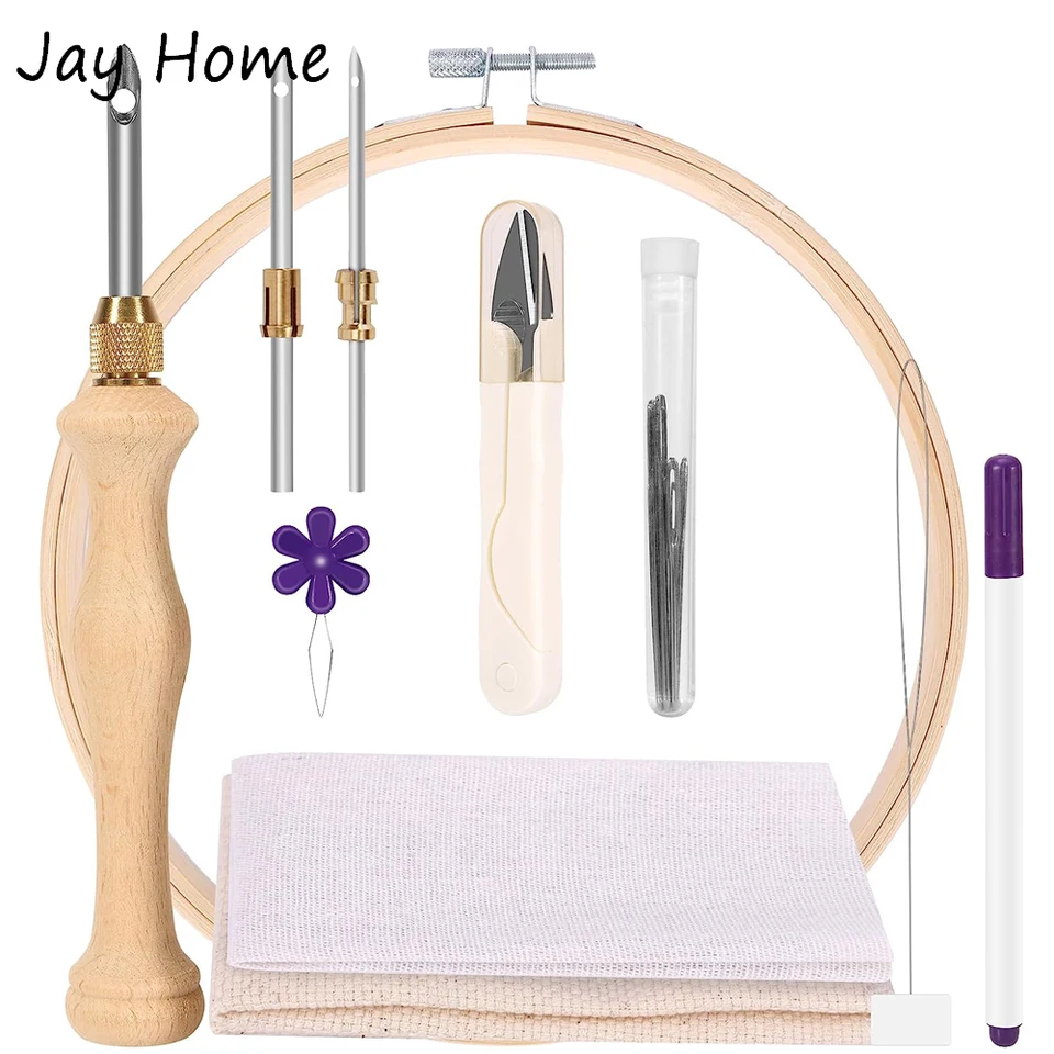 Punch Needle Complete Kit For Beginners - Includes Adjustable Tool ...