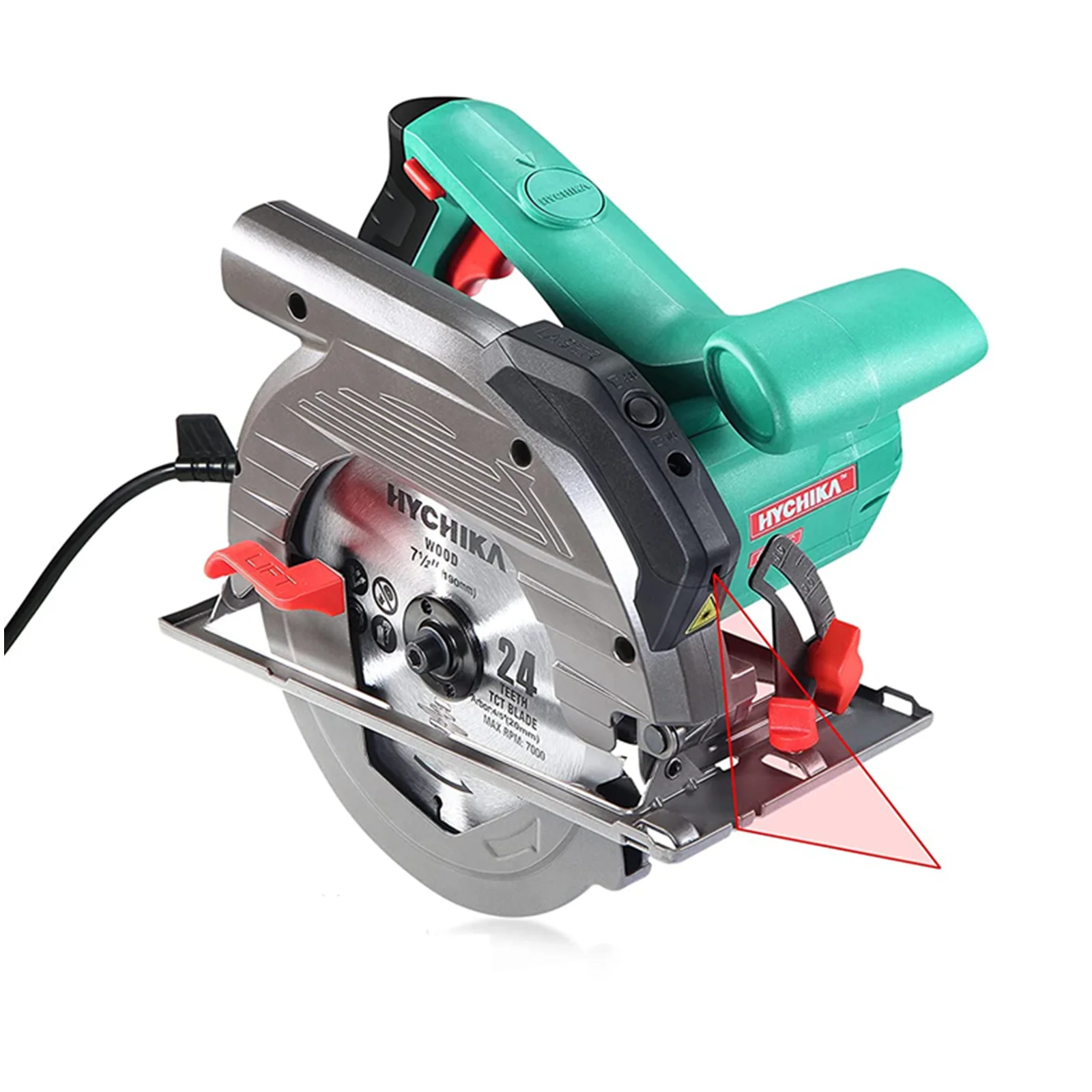 HYCHIKA Corded Electric Circular Saw 1500W 4700RPM (EU/UK), 60% OFF