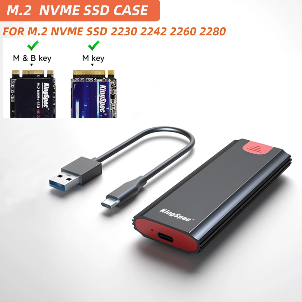 KingSpec-M2-NVMe-SSD-Case-com-OTG-10Gbps-HDD-Box-M-2-NVME-SSD-para ...