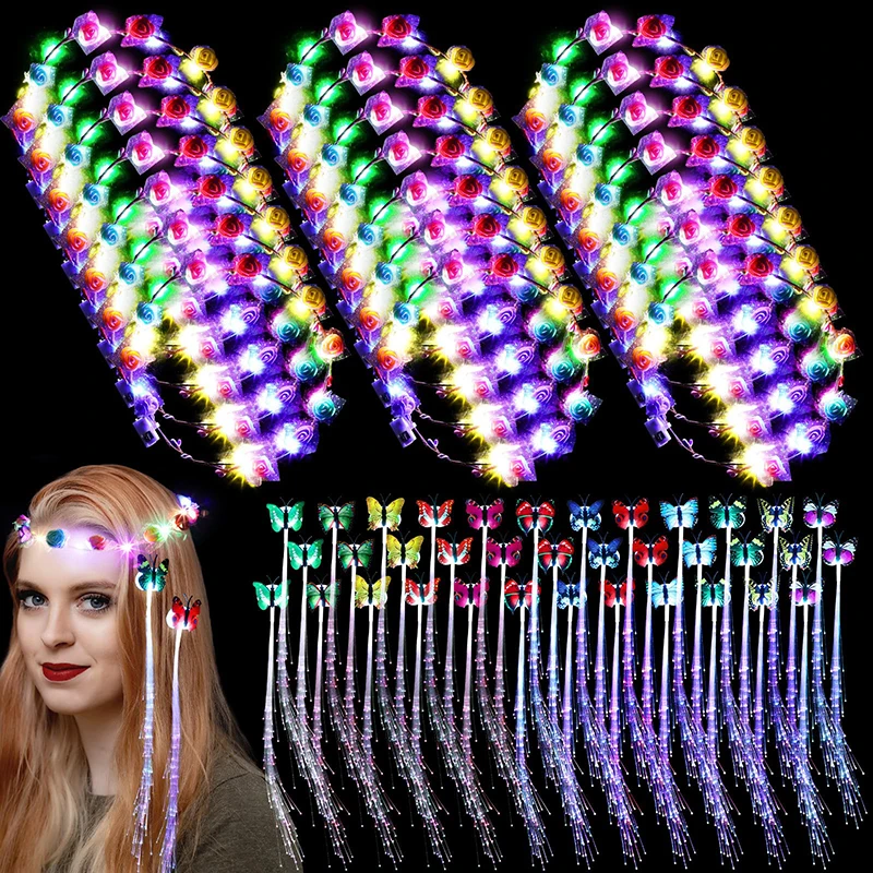 Luminous-Headbands-Party-LED-Floral-Crowns-Headband-Light-Up-Hair ...