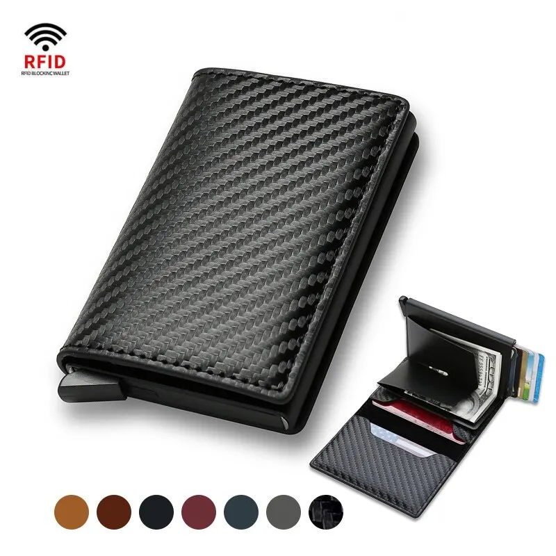 Rfid-Aluminum-Men-Wallet-Card-Holders-Purse-Carbon-Fiber-Men-Business-Slim-Thin-Smart-Wallet ...