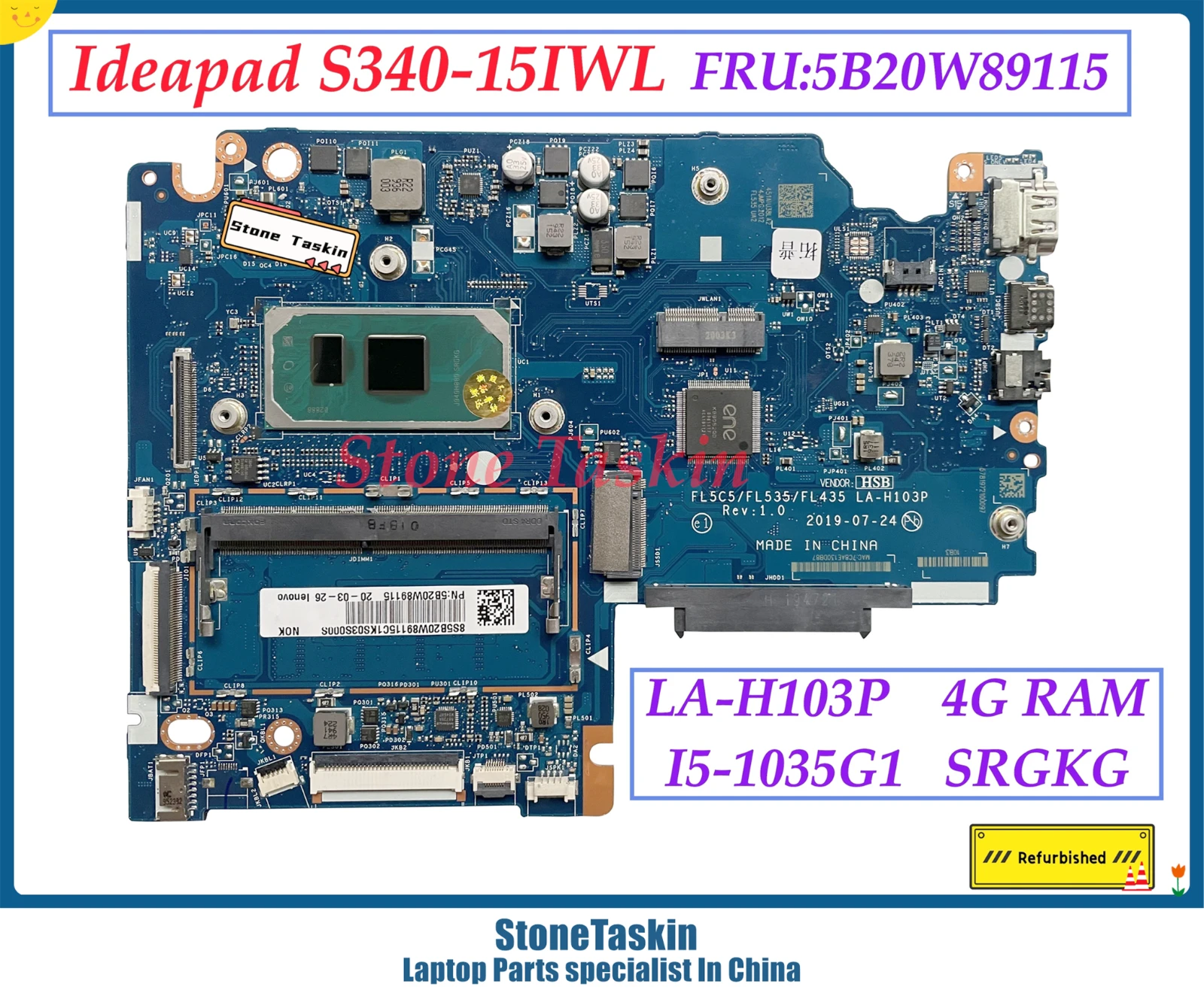 Stonetaskin Refurbished 5b20w89115 For Lenovo Ideapad S340-15iil ...