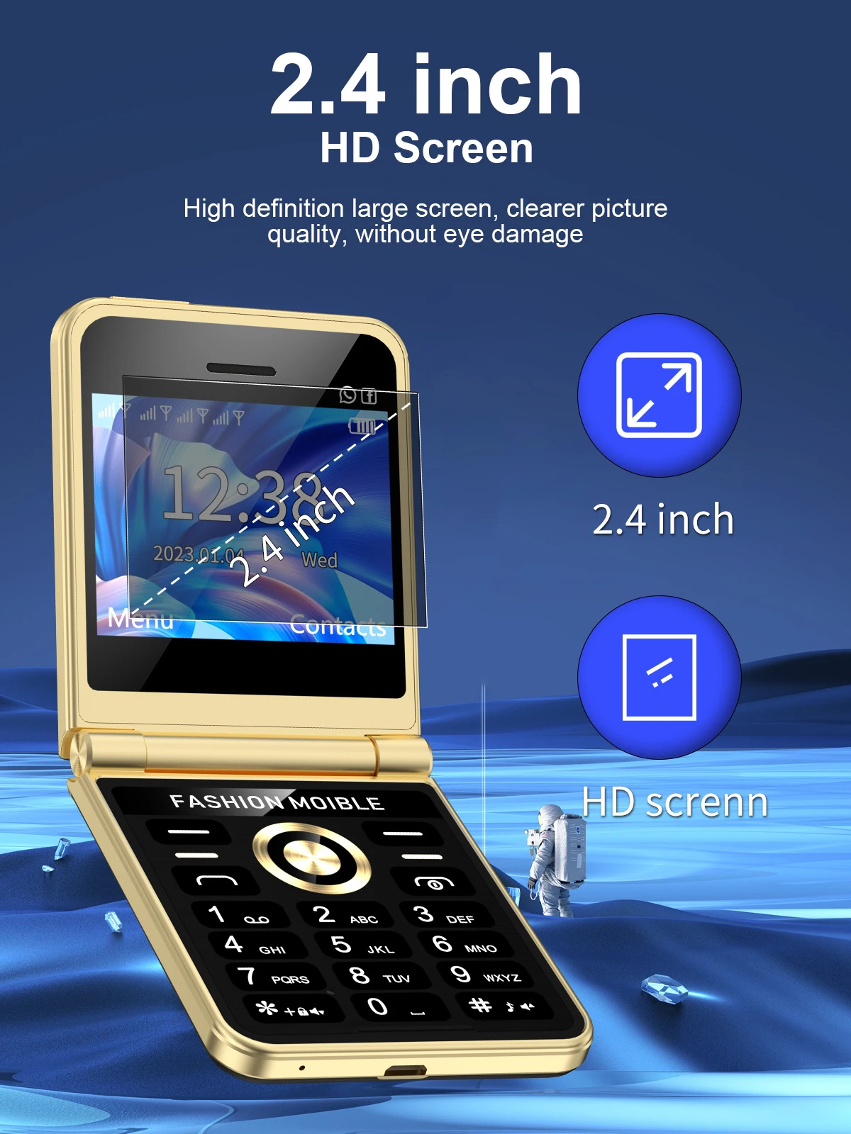 Розкладний телефон SERVO P20 4 SIM англійська мова (ID#1949024158 ...