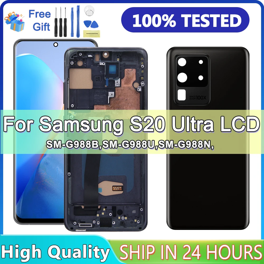 Testado-s20-ultra-lcd-com-moldura-para-samsung-s20-ultra-5g-lcd-g988 ...