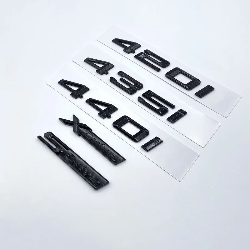Old Font Glossy Black Letters 418i 420i 428i 430i 435i 440i Emblem For ...