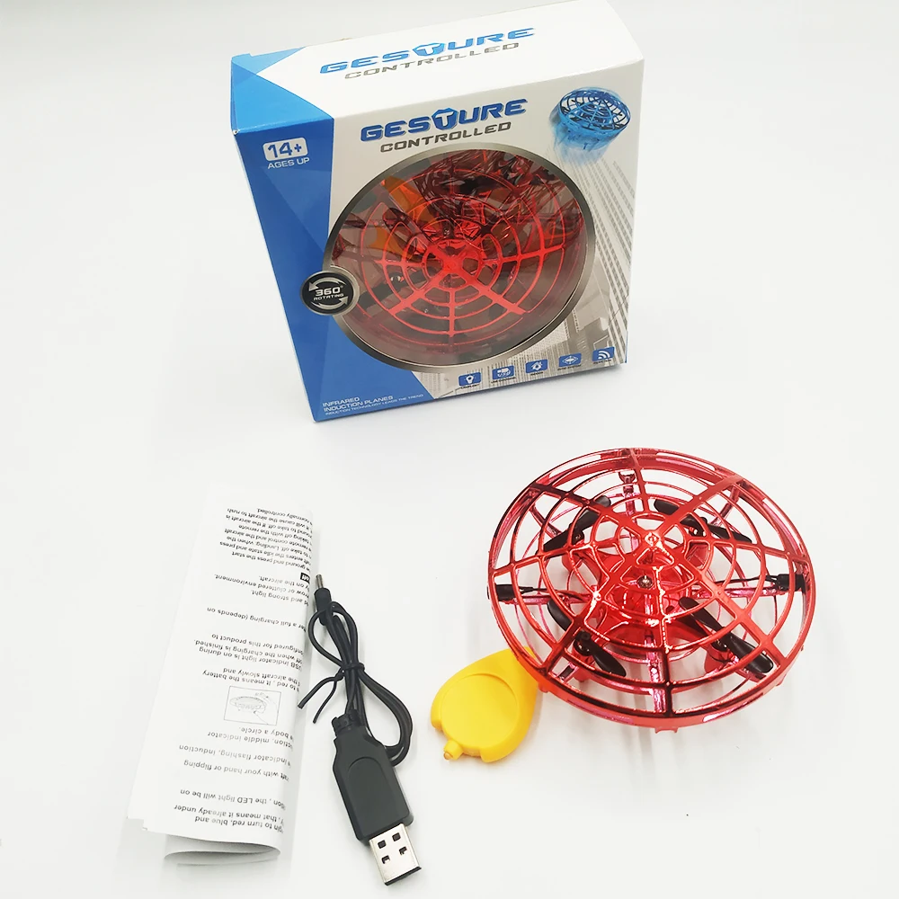 손 비행 UFO 공 유도 대화형 RC 비행 접시 매직 UFO 장난감, 눈부신 조명| | - AliExpress