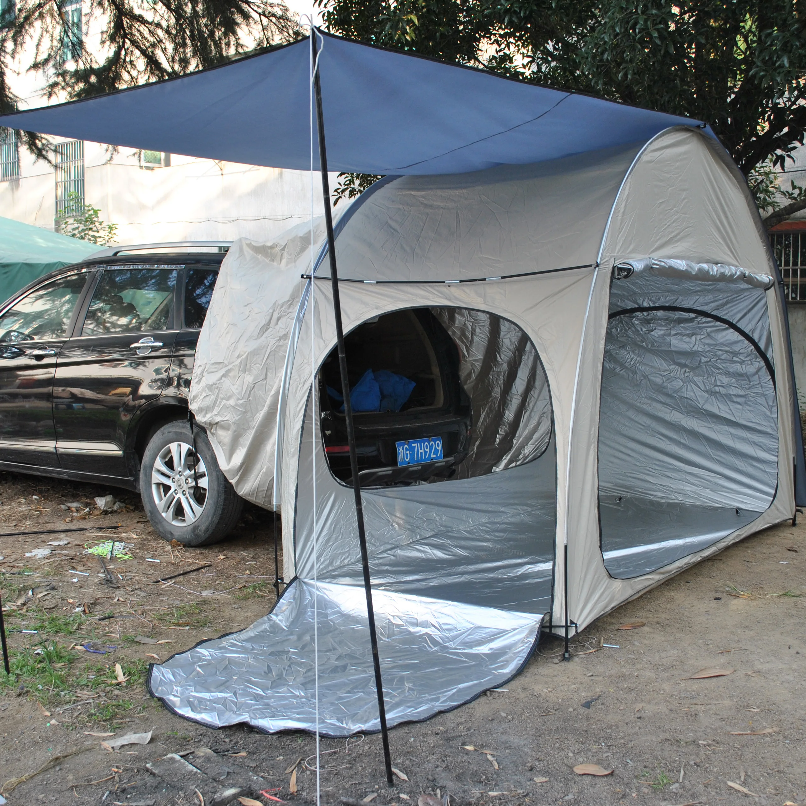 Double-Layer-Car-Tailgate-Tent-with-Raincover-SUV-Tent-2-Person-CZX-691 ...
