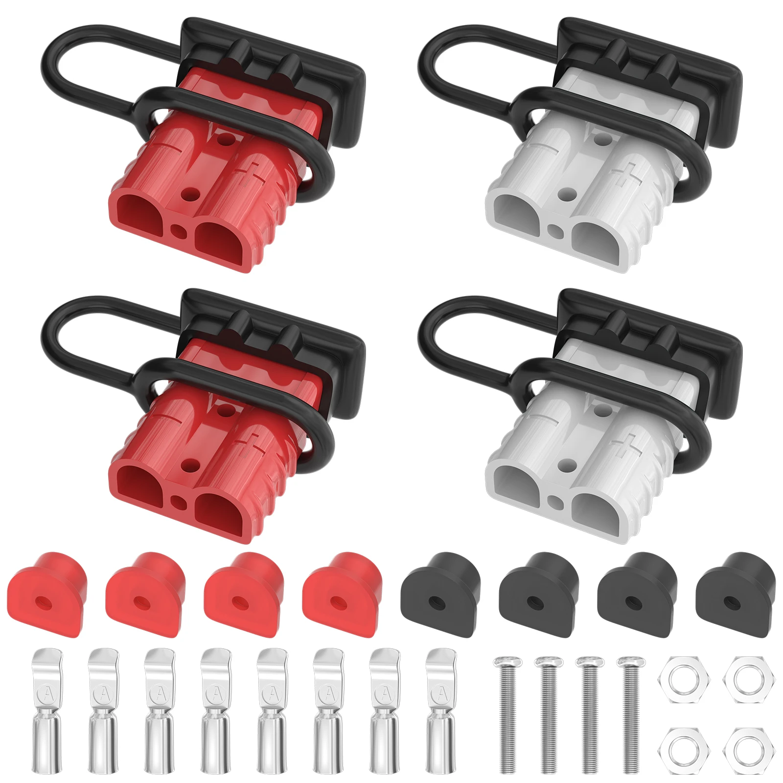 4PCS 50A Battery Terminal Connector Quick Connector Disconnect 2 Pin ...