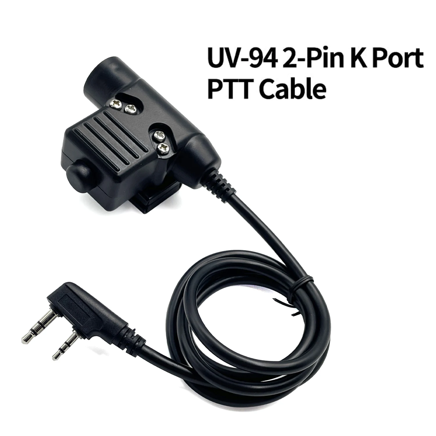Kenwood Two Way Radios U94 PTT Military 2-Pin Adapter 7.0mm Plug Push ...
