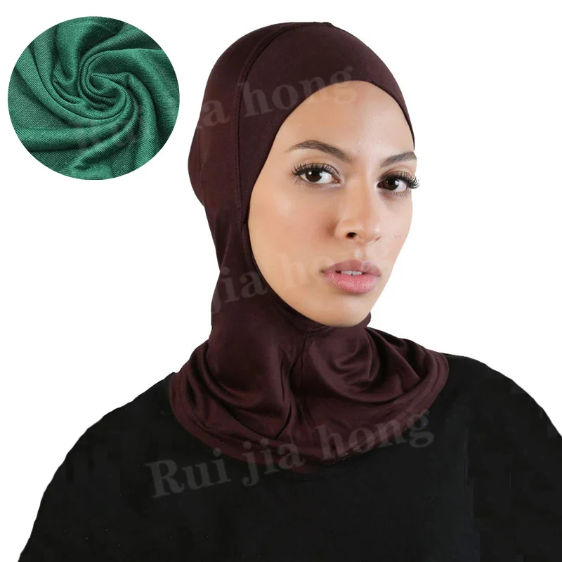Muslim-Underscarf-Women-Veil-Modal-Hijab-Caps-Hat-Islamic-Solid-Color ...