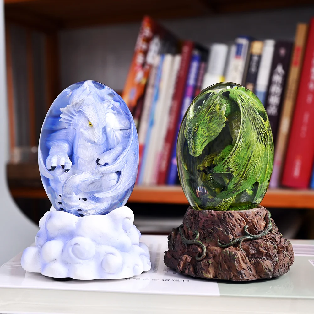 Transparent-Dragon-Egg-with-Lighting-Base-Resin-Dragon-Eggs-with ...