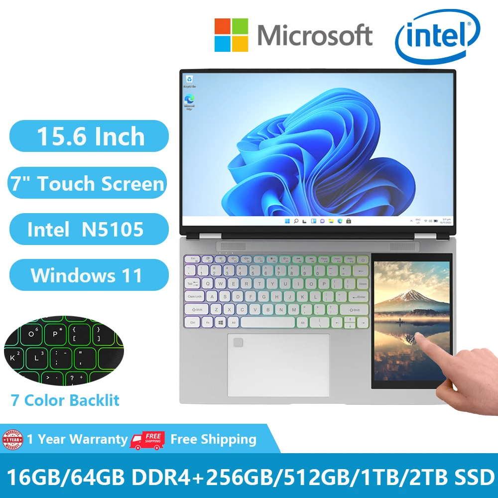 Greatium G56 Dual Screen Touch Laptops Windows 11 Gaming Notebook PC ...
