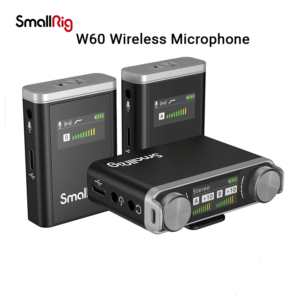 SmallRig-Forevala-W60-Wireless-Microphone-System-Lapel-Lavalier-Mic ...