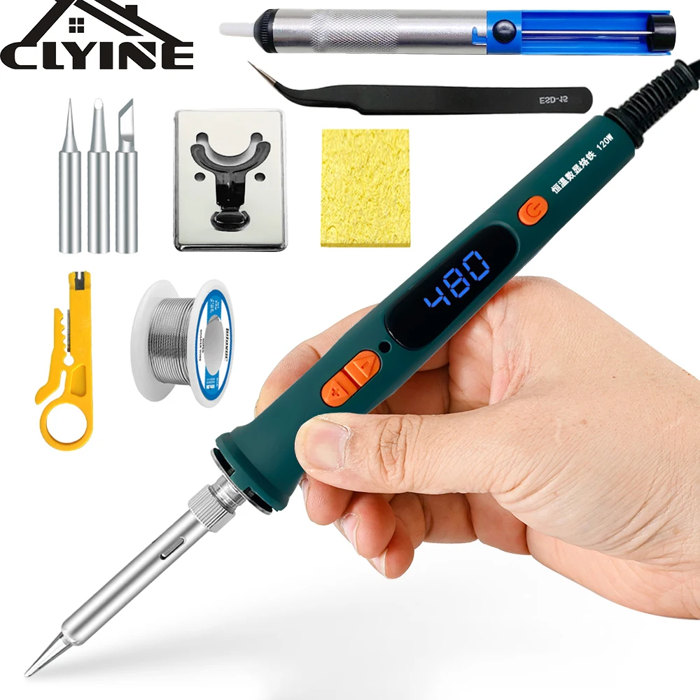 120W-Digital-Soldering-Iron-Kit-Repair-Soldering-Tool-Set-Dual ...