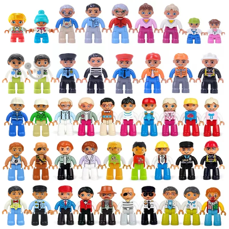 Big-Size-Character-Figures-Building-Block-Doll-Family-Farmer-Worker ...