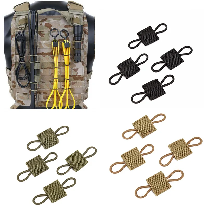 1pcs Tactical Gear Holder Clip Molle Webbing Retainer Elastic Binding ...
